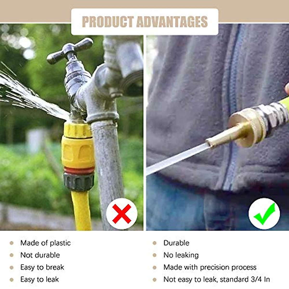 Suntai Solid Brass Jet Sweeper Jet Nozzle, 3 Pack