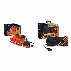 Hyperkin RetroN 77: HD Gaming Console for Atari 2600 (Retro Amber) - Not Machine Specific & "Ranger" Premium Wired Gamepad for Atari 2600 / RetroN 77
