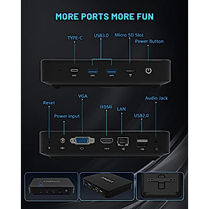 ATOPNUC Mini PC Intel Celeron N4020 Mini Desktop Computers, Micro Computer Support M.2 SATA SSD/2.5-inch SSD,4K HD,Dual WiFi, BT5.0 for Business Home Office N4020 4GB+128GB / Windows 10 Pro