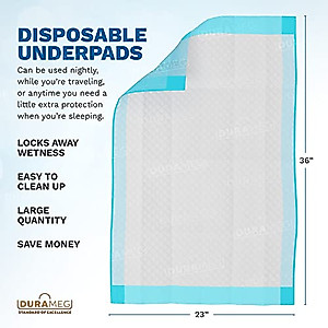Chucks Pads Disposable [150-Pads] Underpads 23x36 Incontinence Chux Pads Absorbent Fluff Protective Bed Pads, Pee Pads for Babies, Kids, Adults & Elderly | Puppy Pads Large for Training Leak Proof