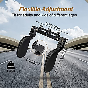 SanLead Car Headrest Pillow Detachable, U Shaped Road Pal Headrest Black Head Neck Support, 180 Degree Adjustable Car Seat Head Neck Support