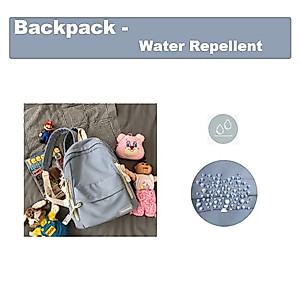 KOWVOWZ Kawaii Backpack Cute Bags Water Repellent Casual Travel Holds 14 Inch Laptop Backpack for Woman School Student Gift (Blue), One Size