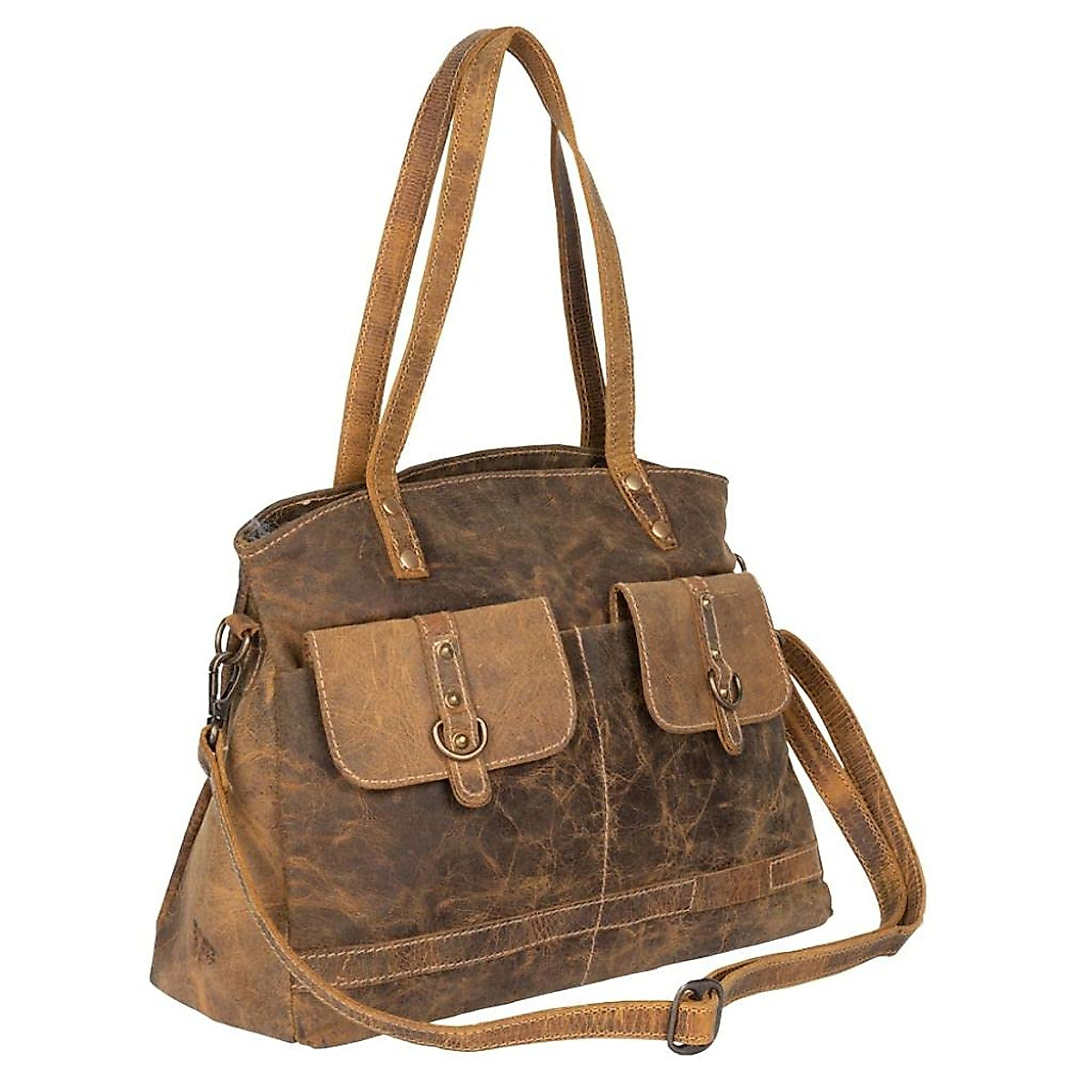 Myra Bag Lady'S First Love Leather Bag Upcycled Leather S-2166