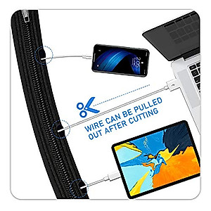 Teskyer 4 Pack Cable Management Sleeves, Cord Organizer Sleeve with Zipper, Wire Wrap Covers, Cable Organizer Sleeves for TV, Computer, Office, 15" Per Sleeve