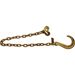 All-Grip G-70 5/16" Axle Chain with 8" Sports Car J Hook and Two Grab Hooks on Other End, 32010, Tow Truck, Wrecker, Flatbed, Rollback, Miller, Century, JerrDan