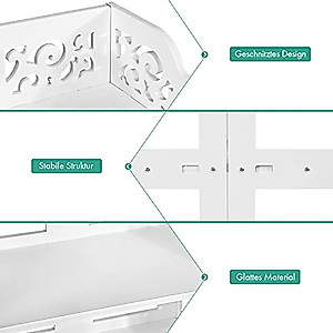 Shoe Cabinet Rack,Shoe Rack with White Chic Hollow Shoe Closet Wood Plastic Plate Baroque Storage Organizer Stand Shelf Holder Space Saving (5 Tier)