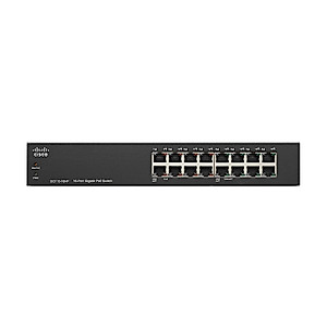 Cisco SG110-24 Desktop Switch with 24 Gigabit Ethernet (GbE) Ports plus 2 Combo mini-GBIC SFP , Limited Lifetime Protection (SG11016HPNA)
