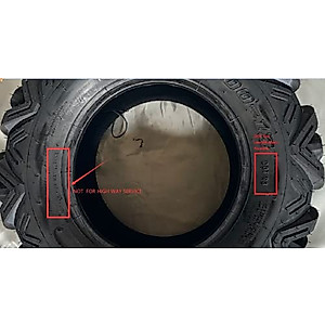 MOTOOS Set of 2 24x12.00-12 Lawn Mower Tractor Turf Tires 24x12x12 6PR for Lawn Garden Mower Tubeless Tires