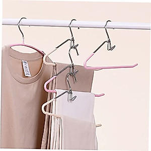 Zerodeko 4pcs Coat Hanger metalskirt Hangers Pants Clothes Hangers Multi-Layer Drying Hanger Metal Hanger Multi-Functional Pants Rack Skidproof Clothes Hanger Non-Slip Home Pants Dipping