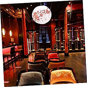 GANAZONO Chinese Lantern Outdoor Decor Asian Decor Japanese Paper Lamp Asian Paper Lantern Pendant Lamp Shade Outdoor Hanging Decoration Japanese Lantern Plug in Sconce Set of 2 Ornament