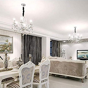 E12 LED Candelabra Bulbs 5W AC85-265V E12 LED Lights Bulbs Cool White 6000K Chandelier Light Bulbs 60-Watt Candles Equivalent Lights Bulbs for Ceiling Fan Dining Room Home Decor,Pack of 6