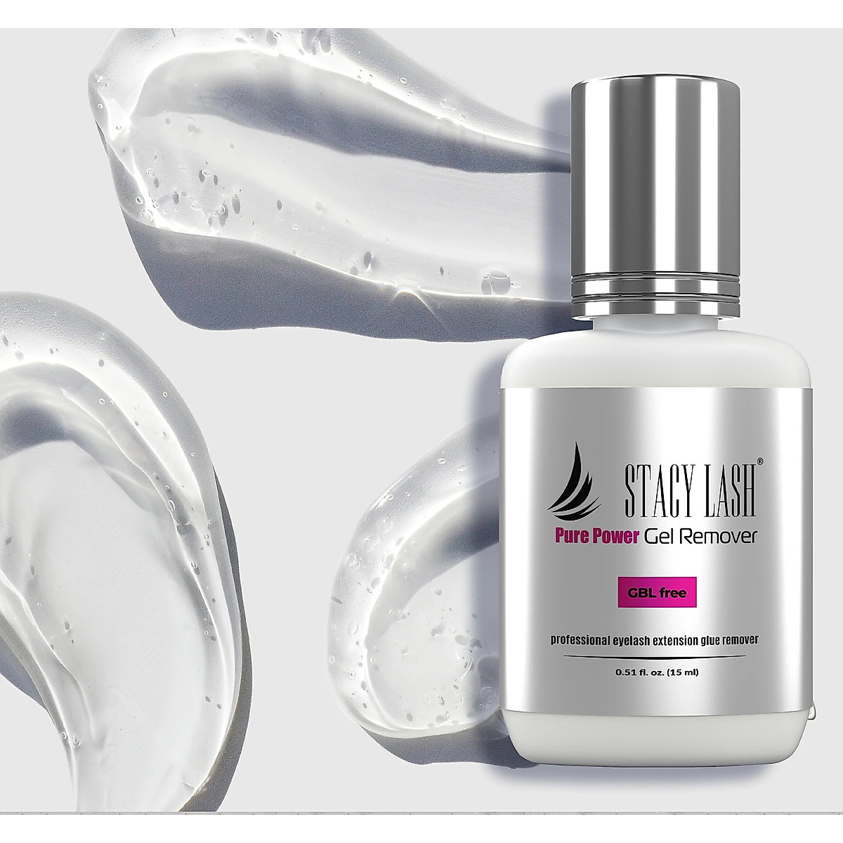 Eyelash Extension Remover by Stacy Lash (0.51 fl.oz / 15 ml) / Odorless Lash Remover for Lash Extensions / 60 Sec Dissolution Lash Glue Remover/Professional Lash Tech Supplies