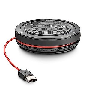 Poly - Calisto 3200 Wired Speakerphone (Plantronics) - Personal Portable Speakerphone for Conference Calls- USB-A Compatible - Connect to your PC/Mac - Works with Teams, Zoom & more
