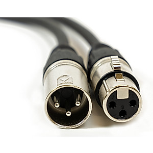 Gearlux 6.5-Foot 3-Pin Male-to-Female DMX Cable - 5 Pack