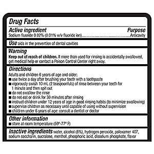 Amazon Basics Whitening Anticavity Mouthwash, 16 Fluid Ounces, 1-Pack (Previously Solimo)