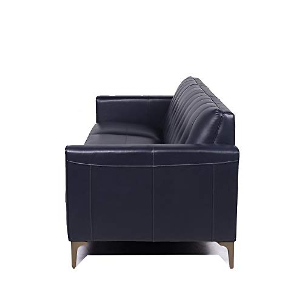 Nice Link Home Furnishings Payton Leather Sofa in Navy