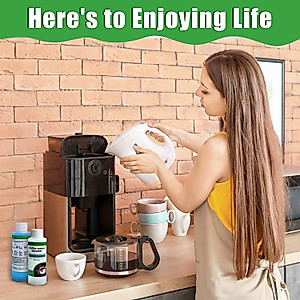 ZoneKing Coffee Maker Cleaner and Descaler Kit -2 Single Use Bottles -for All Drip Coffer Maker (Keurig, Mixpresso, Zwilling, etc.)