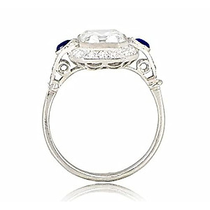 DESTINY JEWEL VintageArtDeco Engagement Wedding Party Ring,Solid 925 Silver Unique Ring, 2ct Round Diamond Ring_US:- 2ct_13