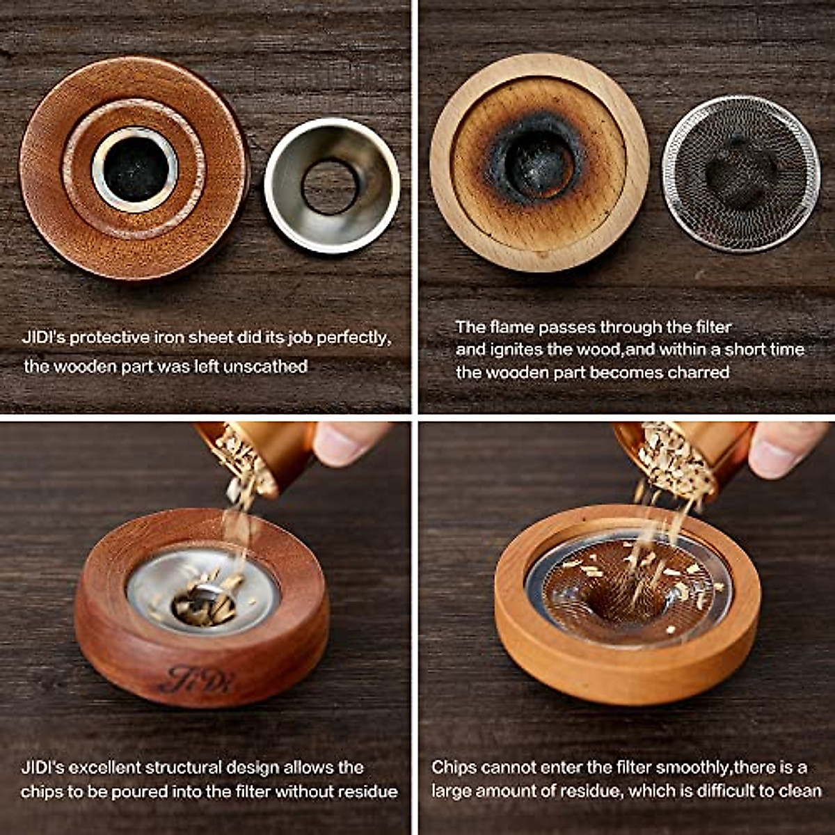 Cocktail Smoker Kit Whiskey Smoker Kit with Torch and Wood Chips-Old Fashioned Chimney Drink Smoker for Cocktails, Whiskey & Bourbon, Ideal Gifts for Men, Boyfriend, Husband, Dad (No Butane)