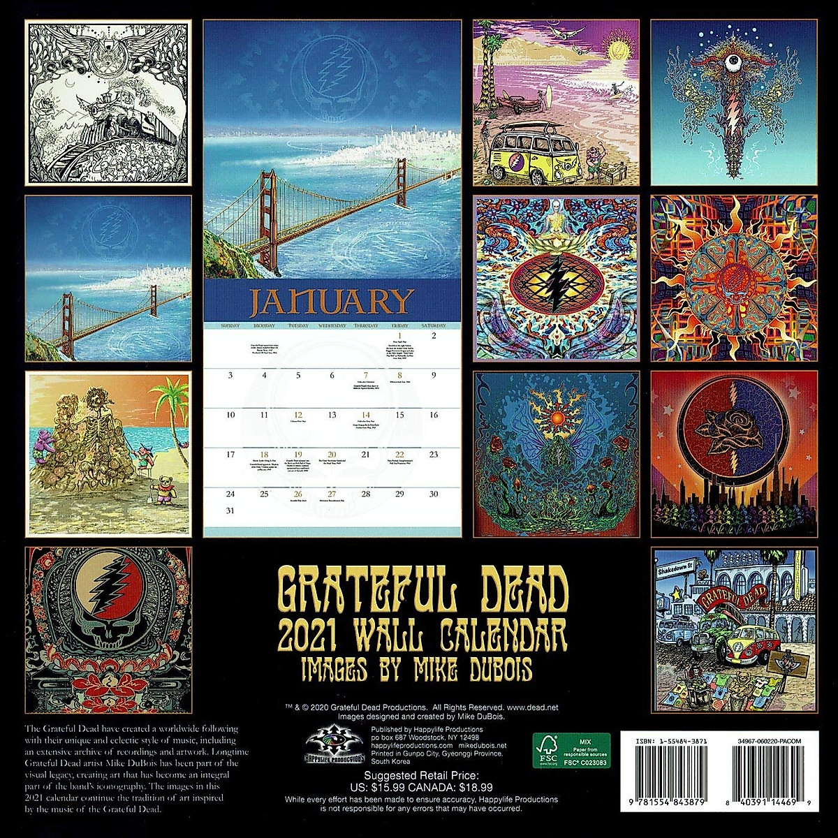 Grateful Dead 2021 Calendar