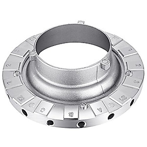 Neewer Metal Bowens Speed Ring Speedring Adapter for Bowens Softbox for Speedlite Studio Flash Strobe Monolight