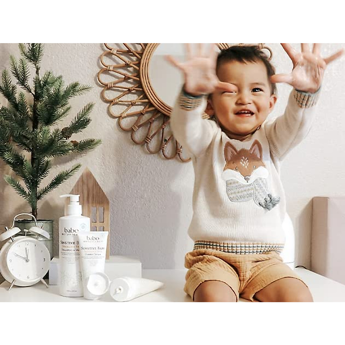 Babo Botanicals Sensitive Baby Fragrance-Free Diaper Cream - with Non-Nano Zinc Oxide, Organic Calendula, Shea & Cocoa Butter - EWG Verified - 3 oz