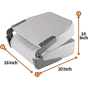 iCOVER Boat Folding Seat Cover-2 Pack 600 Denier Canvas Waterproof Heavy-Duty Weather Resistant Material Trailerable Fishing Chair Cover