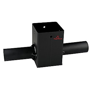 RuggedGrade Double Tenon Adapter for 4 inch Square Pole - Light Pole Adapter for Slip Fit