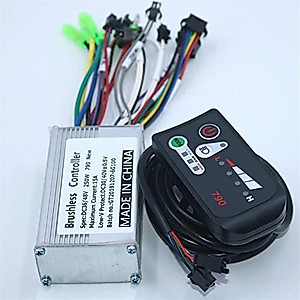 Bike Fender 36V/48V 250W E-Bike Brushless Motor 790 Controller BLDC Motor Driver+790LED Display Mud Guards (Color : 36V Set)