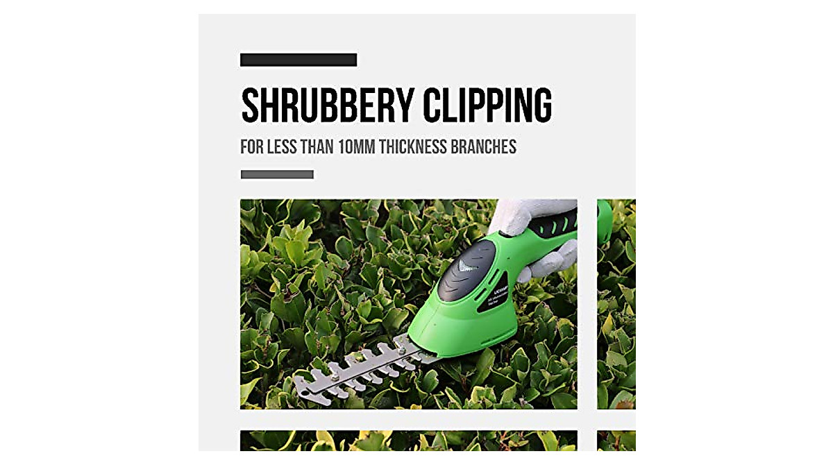 Lichamp 2-in-1 Cordless Grass Shear & Hedge Trimmer - Garden Tool