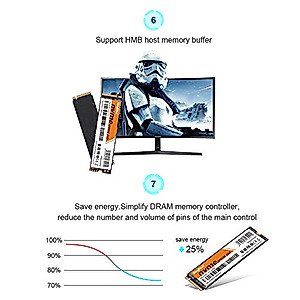 KingDian 120GB 240GB 256GB PCIe NVMe M.2 2280 Internal SSD High Performance Solid State Drive (NVME 256GB)