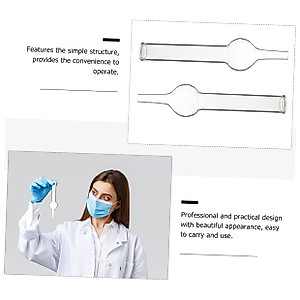 Hemoton 5pcs Chemical Experiment Equipment Candy Tubes Containers Chemistry Drying Tube Glass Laboratory Drying Tube Single Ball Drying Tubes Glass Drying Tubes Filling Glass Tube