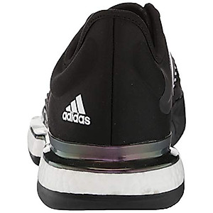 adidas mens Solecourt Clay Primeblue Tennis Shoe, Black/White/Grey, 7.5 US