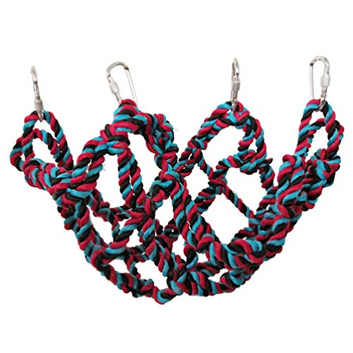 POPETPOP Bird Rope Climbing Net Parrot Swing Hanging Toy Parrot Hanging Play Gym for Parakeet Cockatiel Cockatoo Budgies African Grey Macaw