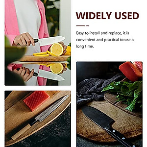 PacuM 2pcs Wood Knife Scales Kitchen Knife Handle Knife Repair Handle for Sashimi Natural Wood Handle Replacement (Color : Light Brown)