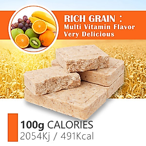 Emergency Food Ration Bars, Multi Vitamin Flavor Survival Tabs Supply for Outdoor Camping Emergency Snowstorm Earthquake Disaster Preparedness Kit With Long Self Life 12 Count，Multi Vitamins