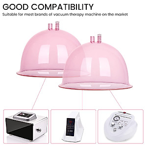 Titoe Buttocks Vacuum Cups 180mL Vacuum Therapy Cupping Machine Accessories Butt Suction Cups with Y-Hose,A Pair