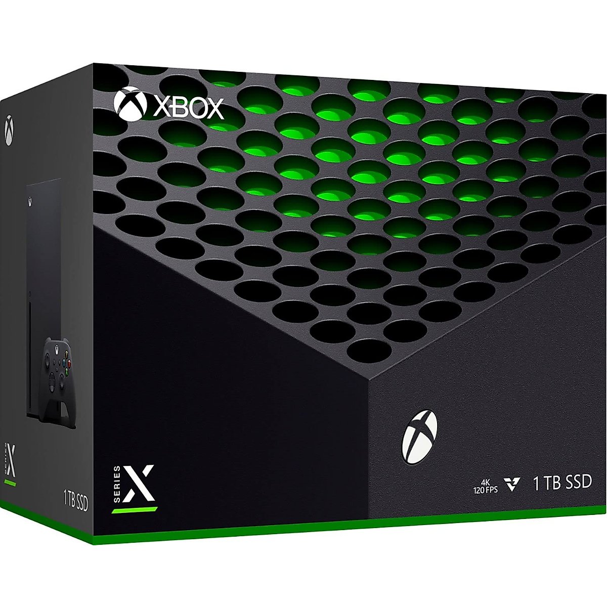 Microsoft Xbox Series X 1TB SSD Gaming Console - Additional Black Controller, 8X Cores Zen 2 CPU, 12 TFLOPS RDNA 2 GPU, 16GB DDR6 RAM, Up to 120 FPS, 8K HDR, 4K UHD^ Blu-Ray