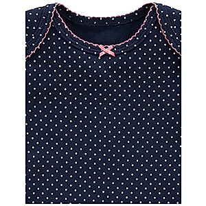 Simple Joys by Carter's Baby Girls' 5-Pack Long-Sleeve Bodysuit, Mint Green/Navy Dots/Pink/Butterflies/Floral, 3-6 Months