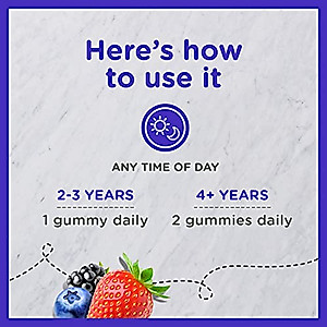 Zarbee's Complete Kids Multivitamin Gummies + Immune Support, Children Vitamins Gummy with Vitamin A, C, D3, E, B6, B12, Folic Acid & Total B-complex, 70 Count