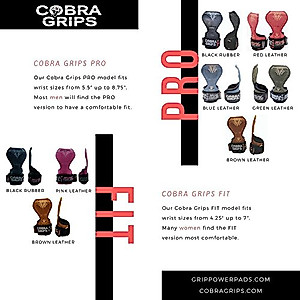 Cobra Grips PRO Weight Lifting Gloves Heavy Duty Straps Alternative to Power Lifting Hooks for Deadlifts with Built in Adjustable Neoprene Padded Wrist Wrap Support Bodybuilding