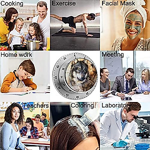 Classroom Timer Watercolor Wolf Magnetic Countup Timer for Kitchen Study Work Exercise