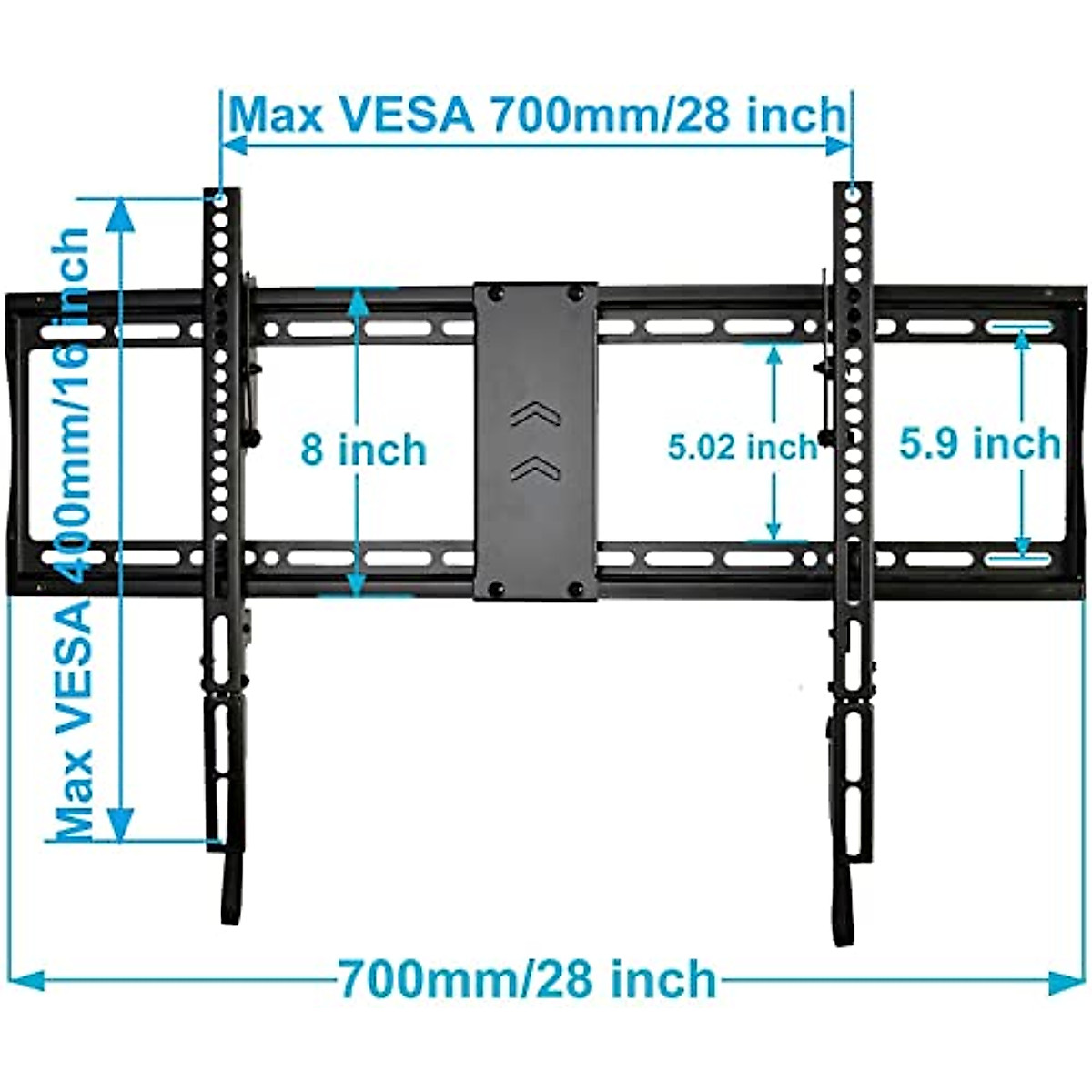 VideoSecu Mounts Tilt TV Wall Mount Bracket for Most 23"- 85" LCD UHD LED Plasma TV with 75X75 100x100 400x400 684x400 700x400mm, with Magnetic Stud Finder and HDMI Cable MF609B BXM