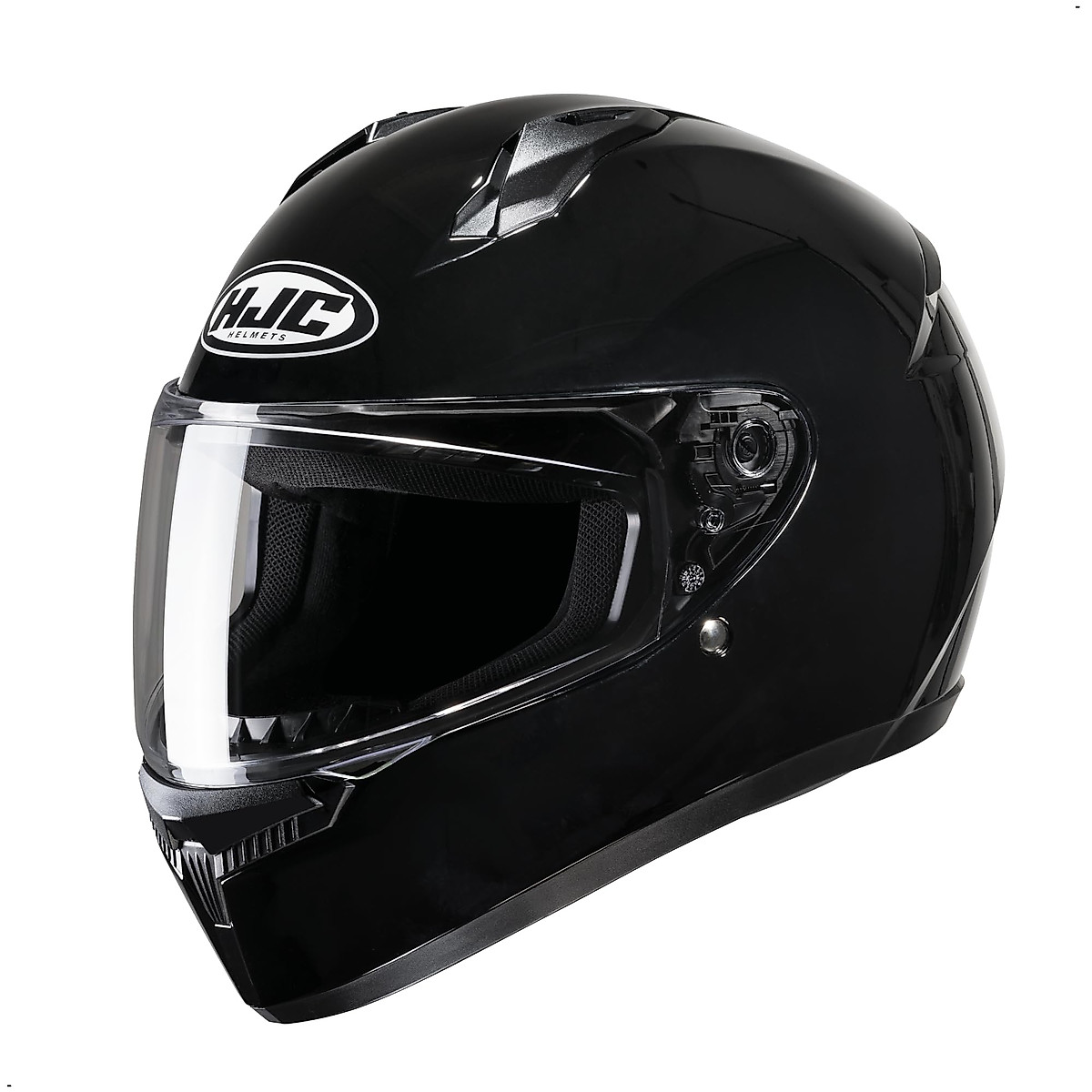 HJC C10 Solid Full Face Motorcycle Helmet (Black, X-Large)