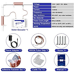 CAMECO Electronic Water Softener for Whole House, Alternative Water Descaler System Salt-Free Hard Water Conditioner | Limescale and Rust Removal | Reduces Hardness| Improve Water Quality