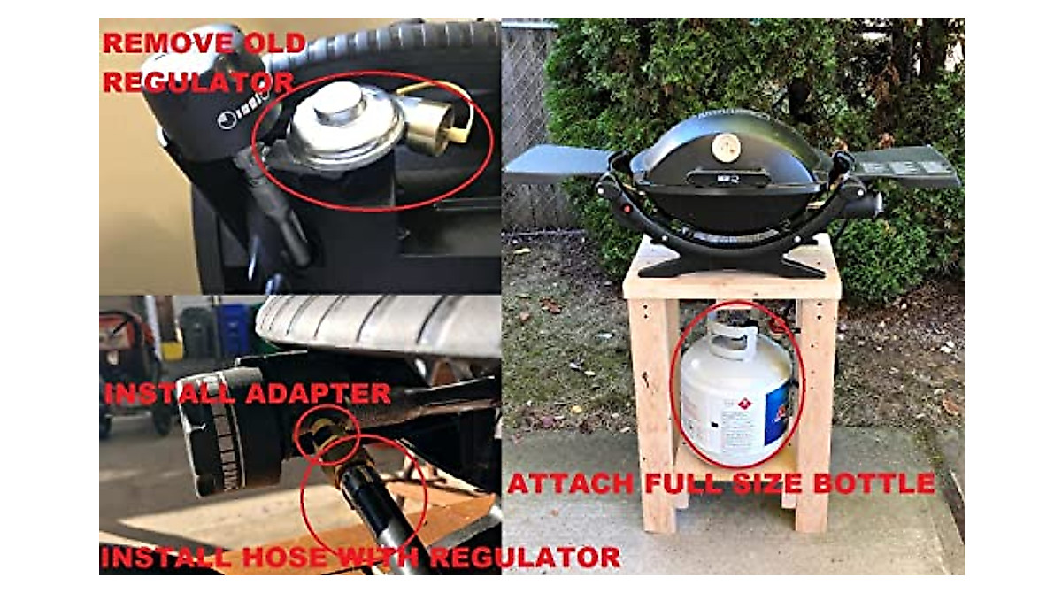 Muzzys Regulator Adapter for Weber Q Grills – Universal Propane Solution