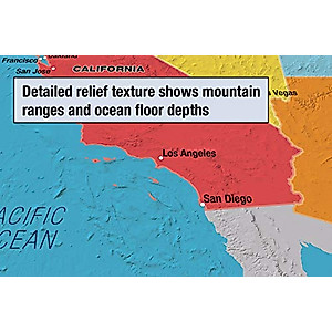 Laminated United States Scholar Map Poster | Educational Elementary School Version | Easy-to-Read Large Labels | 36” x 24” | Shipped in a Tube, Not Folded | Great for The Home or Classroom