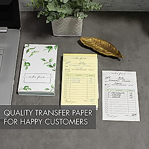 Beautiful Order Form Book for Small Businesses - Aesthetic and Easy to Use Receipt Pad - The Perfect Business Supplies That Helps You and Your Happy Clients to Stay Organized