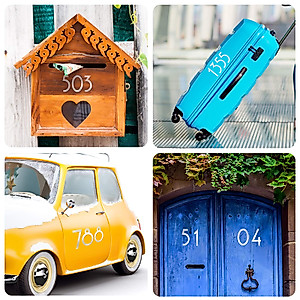 60 Pieces Mailbox Numbers Sticker Reflective Self Adhesive Vinyl Waterproof 0-9 Number DIY Decorations for Mailbox, Sign, Door, Car, Business, Address Number (Silver,3 Inches)