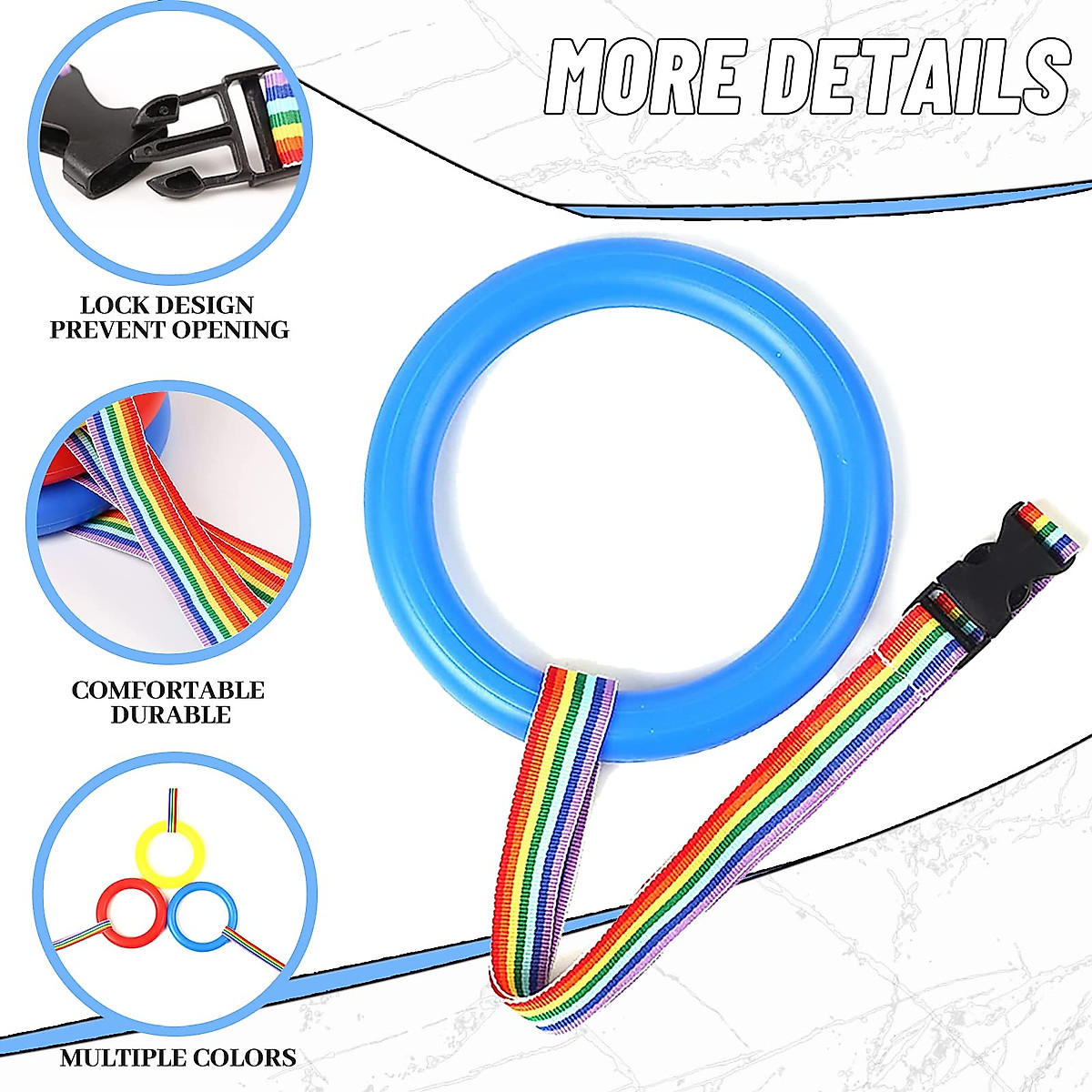 Kids Walking Rope, Preschool Walking Rope, Kindergarten Handles Safety line Rope, Daycare Essentials Toddler Outdoor Supplies (8 Pcs, RED)